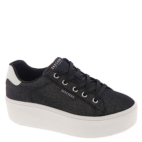 Skechers Women's Plateau-The Views Sneaker, 11 Black