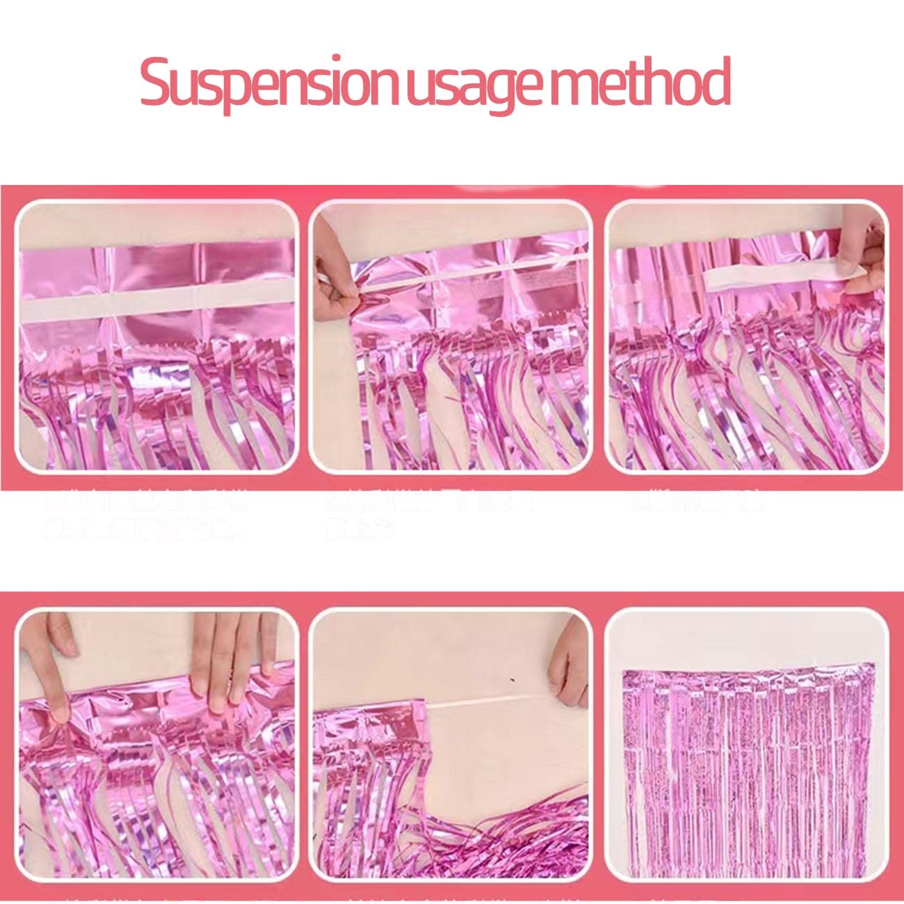 BRZIKWT 2 Pcs Maka Rainbow Foil Curtain Tinsel Backdrop Beautiful Streamers Backdrops Shiny Photoshoot Streamers Perfect for Family Party,Birthday,Christmas,Graduation Decorations(3.2 ft x 8.2 ft)