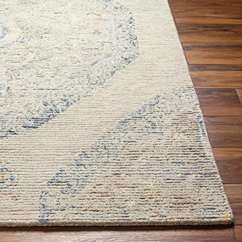 Hauteloom Hila Wool Living Room, Bedroom Area Rug - Traditional - Natural Gray, Charcoal, Gray - 8' x 10'
