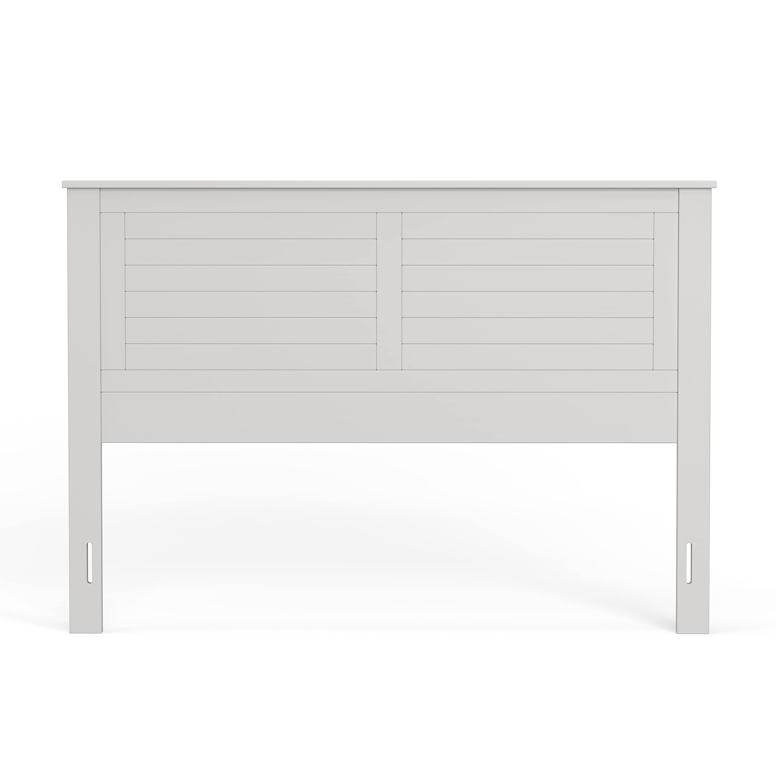 Glenwillow Home Campagne Wood Panel Headboard in White - Queen Size