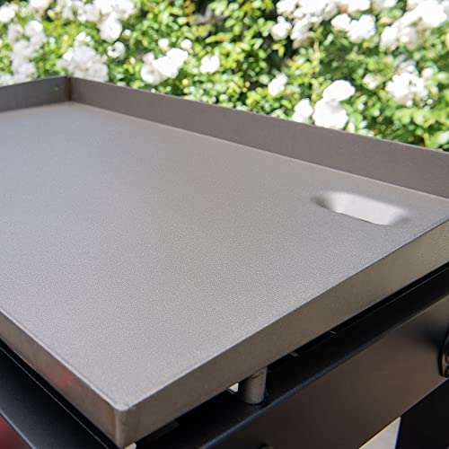 Nexgrill 2-Burner Propane Gas Griddle, 38,000BTUs, 514 sq. in. Flat Top for Outdoor Cooking, Patio, Tailgating, and Backyards, Cart with Caster, Side Shelves, Black, 720-0785