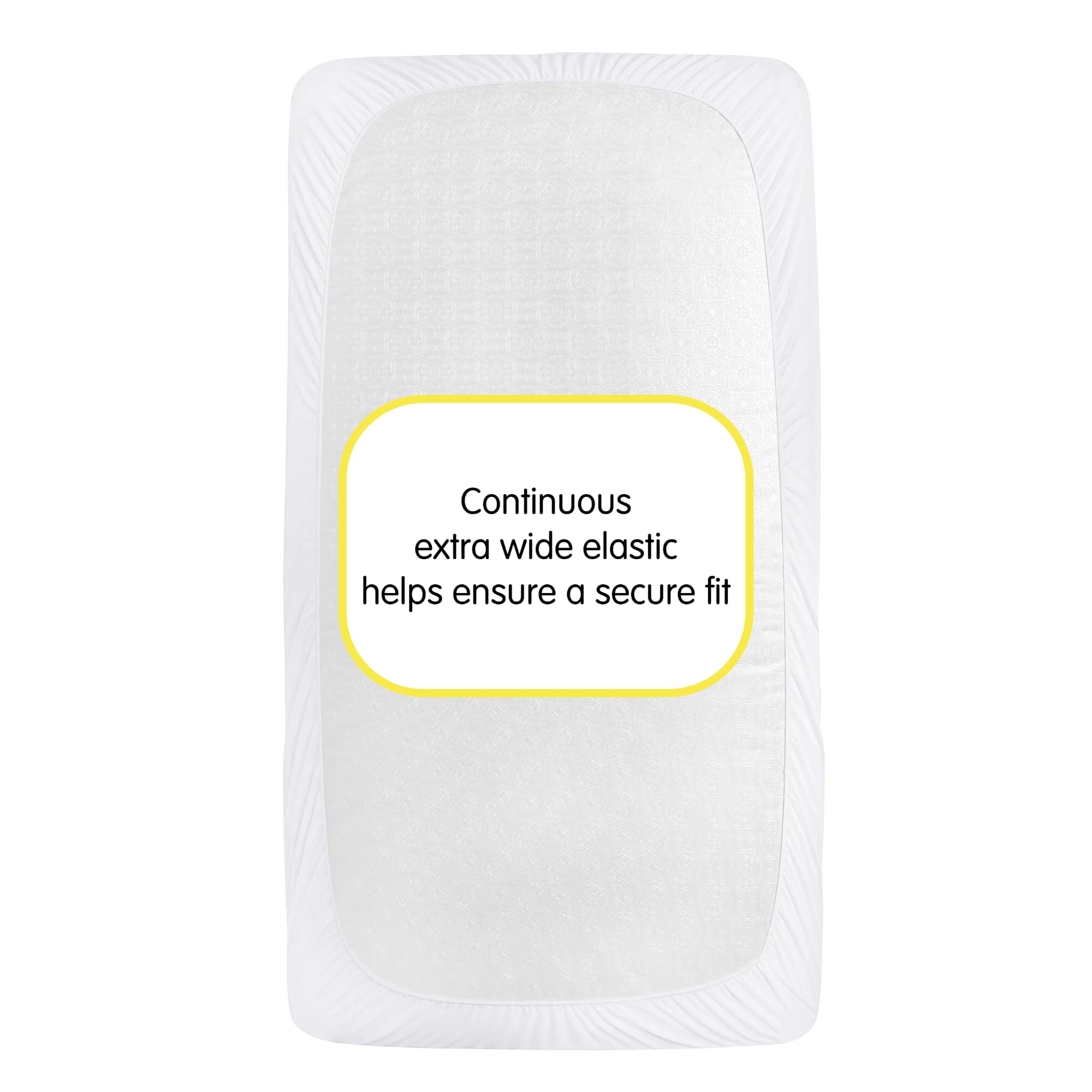 BreathableBaby All-in-One Fitted Sheet & Waterproof Cover, for 52" x 28"/132 x 71 cm Crib Mattress, White (2-Pack)