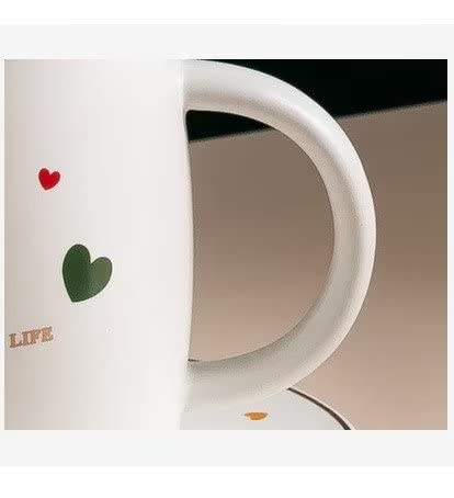 Namyuk 14 Oz Fine China Tea Cup Coffee Cup with Spoon and Saucer Set, Espresso Cups Coffee Mugs Tableware