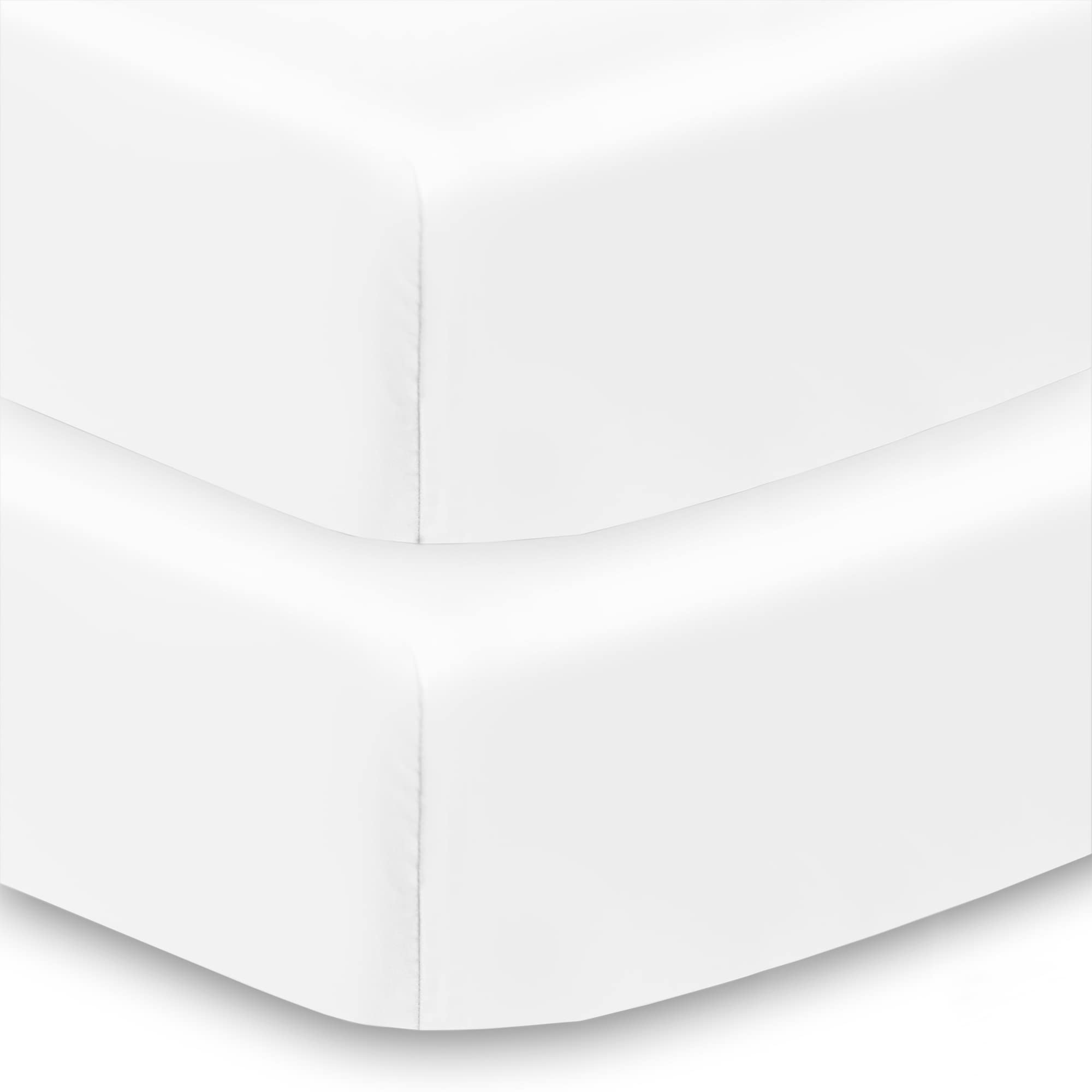 BreathableBaby All-in-One Fitted Sheet & Waterproof Cover, for 52" x 28"/132 x 71 cm Crib Mattress, White (2-Pack)