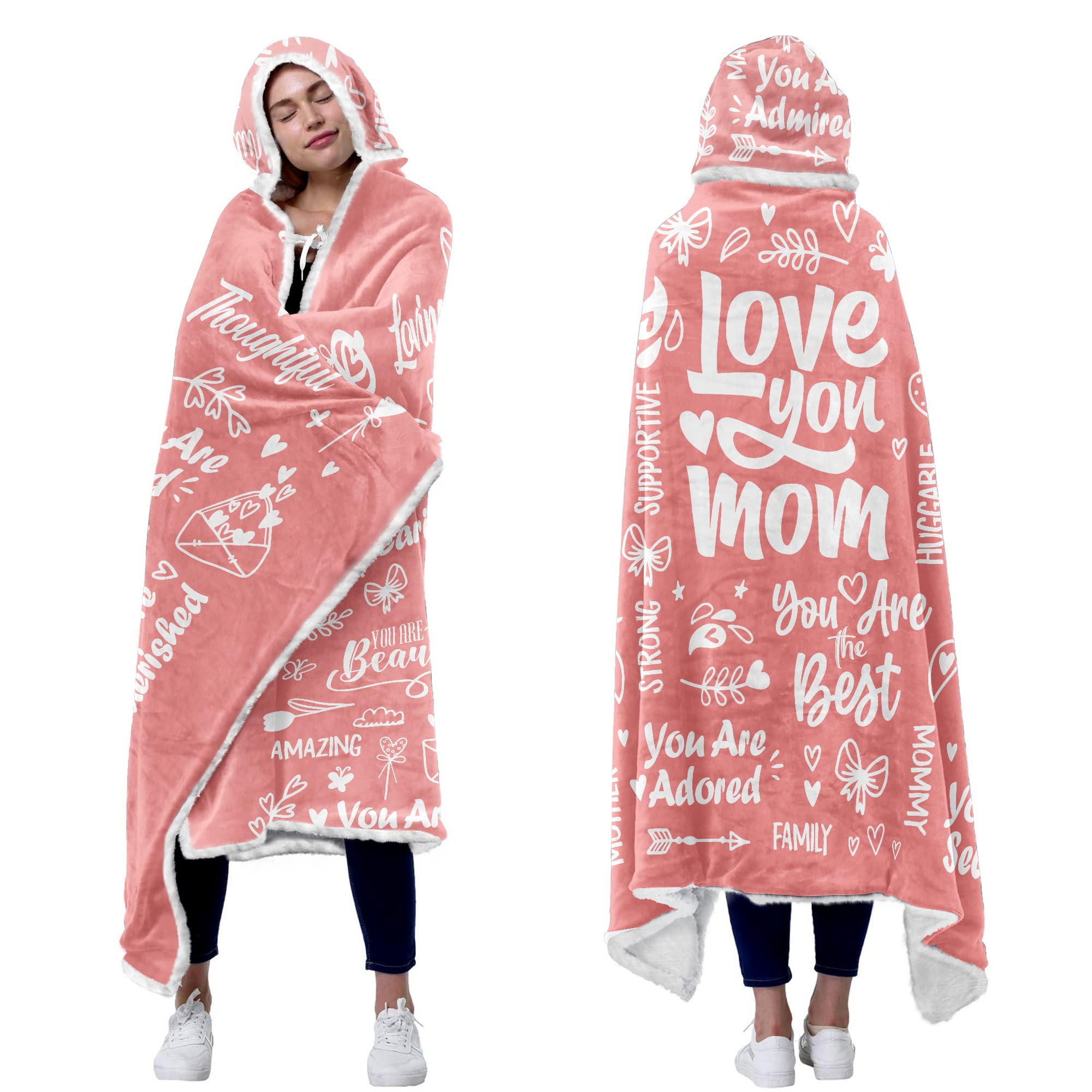 Vprintes Mother 's Day Gifts for Mom from Daughter Son Wearable Blanket Hoodie - Mom Gifts from Daughters Sons - Birthday Gifts for Mom