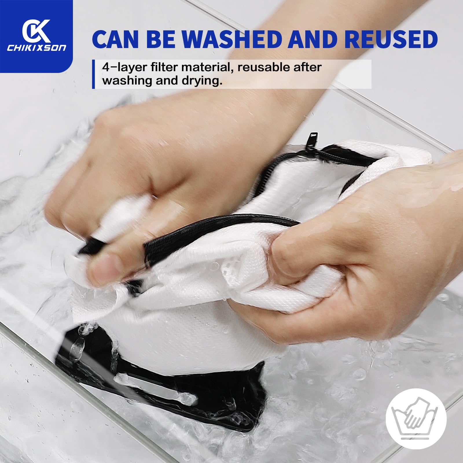 CHIKIXSON Reusable Vacuum Bags for All iRobot Roomba I & S & J Series Clean Base, 3 Pack, Zipper (New Version)