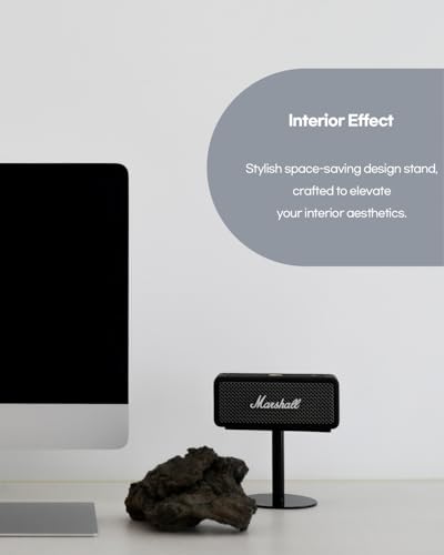 MARBLEHOLIC Emberton Speaker Stand(Satin Gold), for Marshall emberton Speaker, Opticaml Sound Quality, Width 5.35inch Height 3.94inch, Compact Size, Stylish Home Audio Setup, luxurios Matte Color