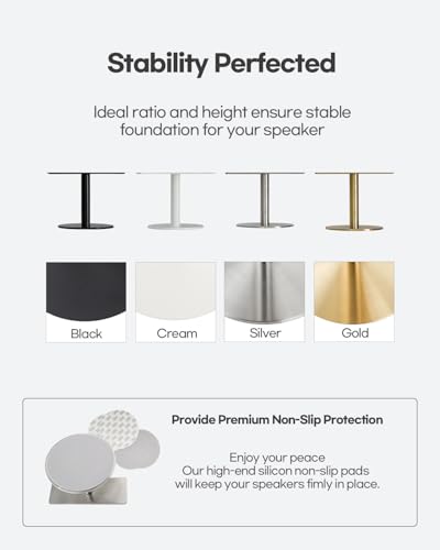 MARBLEHOLIC Emberton Speaker Stand(Satin Gold), for Marshall emberton Speaker, Opticaml Sound Quality, Width 5.35inch Height 3.94inch, Compact Size, Stylish Home Audio Setup, luxurios Matte Color