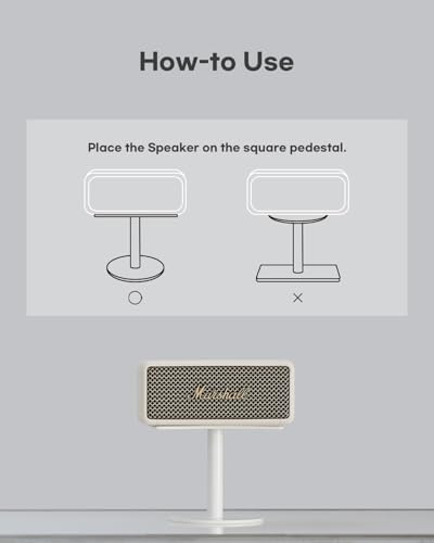 MARBLEHOLIC Emberton Speaker Stand(Satin Gold), for Marshall emberton Speaker, Opticaml Sound Quality, Width 5.35inch Height 3.94inch, Compact Size, Stylish Home Audio Setup, luxurios Matte Color
