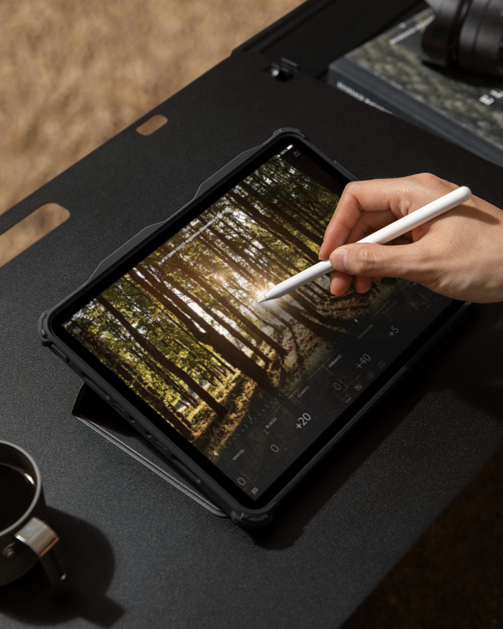 tomtoc iPad Pro Case Ultra Detachable for 11-inch iPad Pro 4th/3rd Gen (M2&M1), Protective Case with Airbag Protectors & 3 Magnetic Stand Modes Cover, Supporting Wireless Apple Pencil Charging