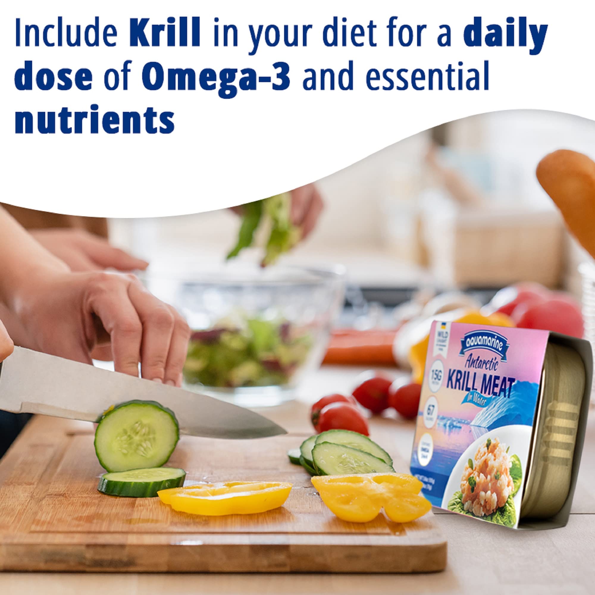 Krill Meat Aquamarine Canned Antarctic Seafood Krill Meat like Tiny Shrimp in a Can - Wild Caught Seafood - 3.7 oz (1)