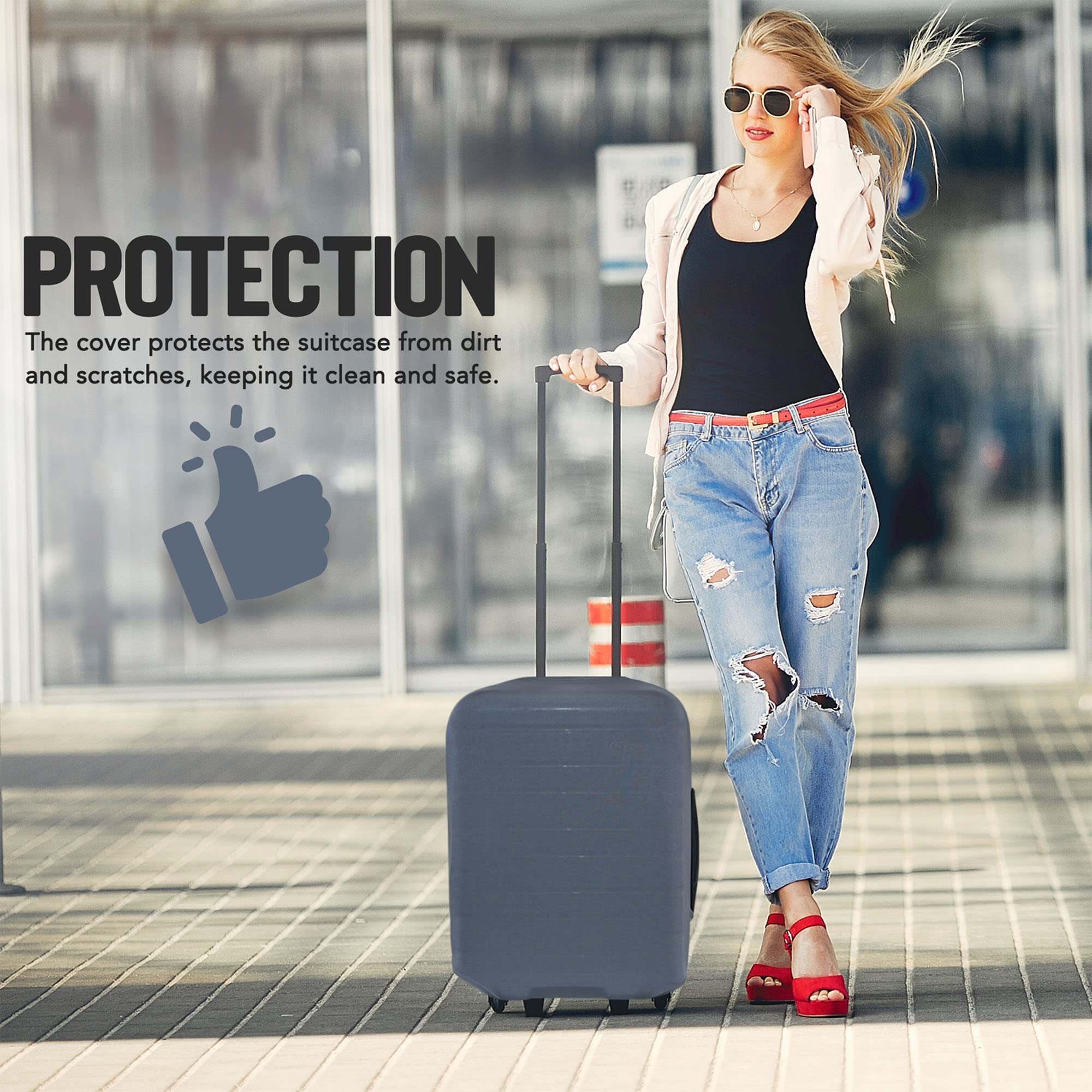 Stromguard Travel Luggage Cover I TSA approved Suitcase Protector I Luggage Covers for Suitcase I Suitcase cover Bag I Luggage protector I Durable & Washable I carry on luggage cover protector