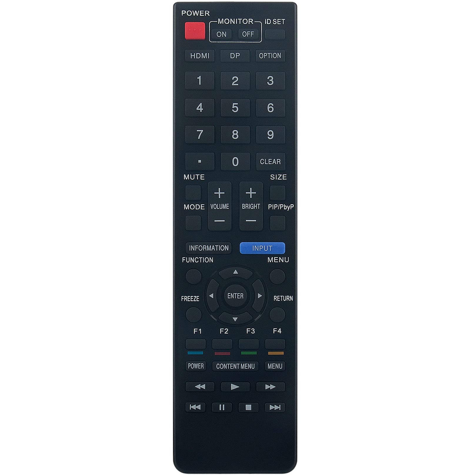 RRMCG1019MPPZ Replace Remote Commander fit for Sharp Information Display LCD Monitor PN-L651H PN-HW861 PN-HW651 PN-HW751 PN-HW431 PN-85TH1 PN-HW501 PN-C705B PN-C805B PN-CE701H PN-65TH1 PN-L851H