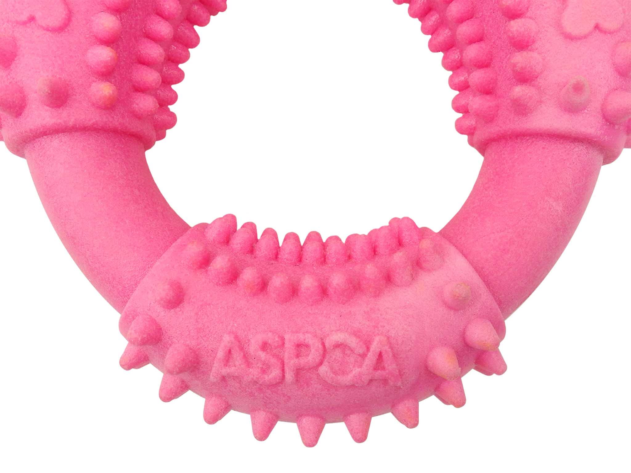 ASPCA Puppy Teething Spikey Ring Chew Toy, Non-Toxic TPR Rubber for Small to Medium Dogs - Random Color Shipped