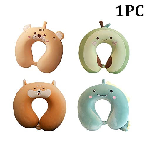 Travel Pillow for Kids & Adults, Memory Foam U-Shaped Neck Pillow, Convenient Cute Neck Support Cushion for Home Office Camping Travelling Airplane Car Train(Shiba Inu)