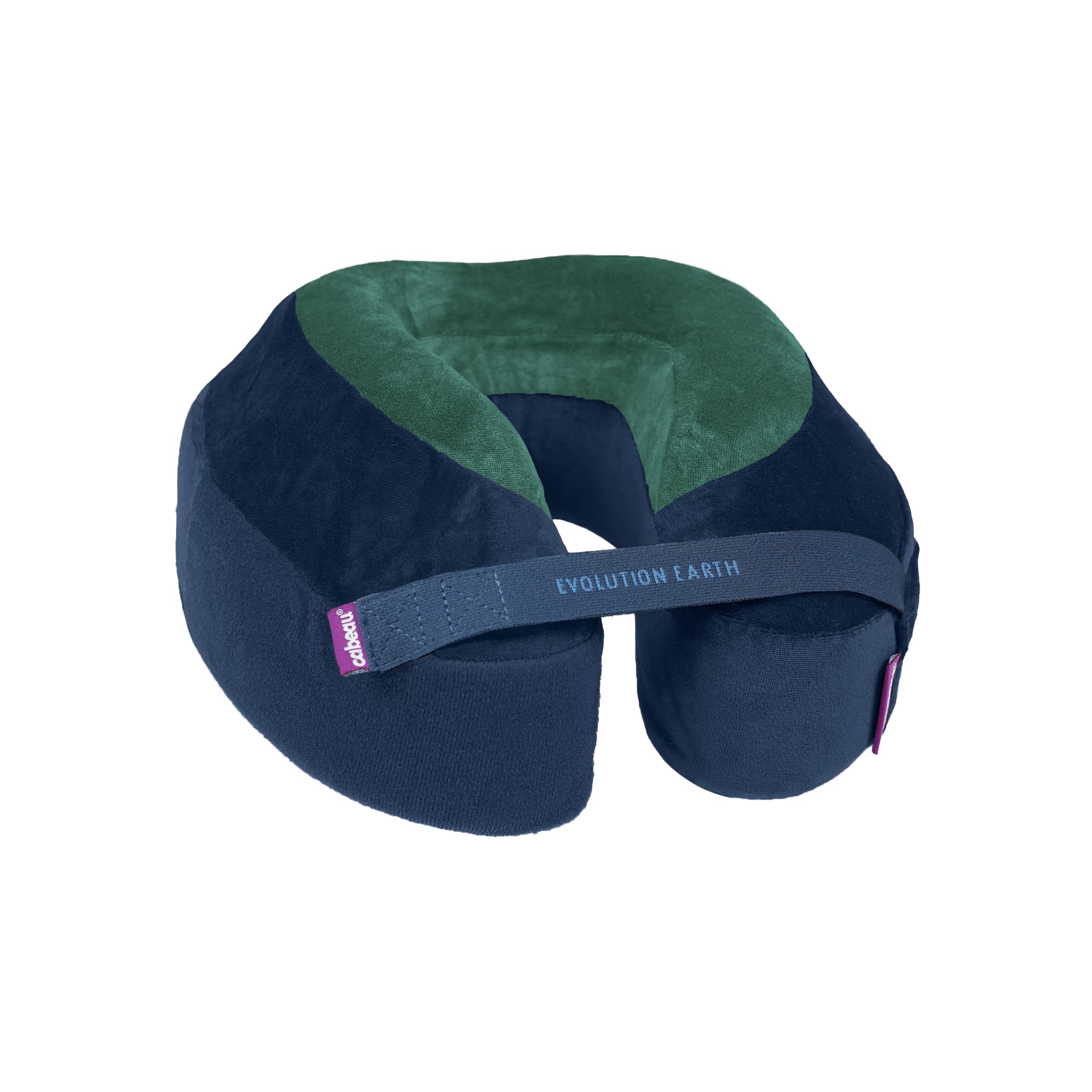 Cabeau Best Neck Pillow for Travel – Evolution Earth – 360° Head, Neck and Chin Support for Sleeping – Sustainable Memory Foam - Removable, Washable Cover with Compact Carrying Case (Terra)