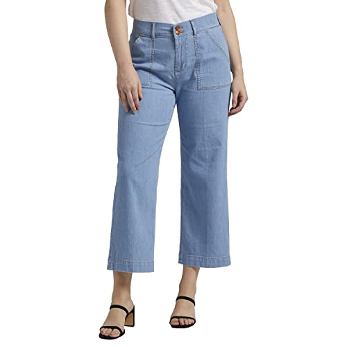 JAG Jeans Women's High Rise Cropped Utility Jeans, Palos Verde, 8