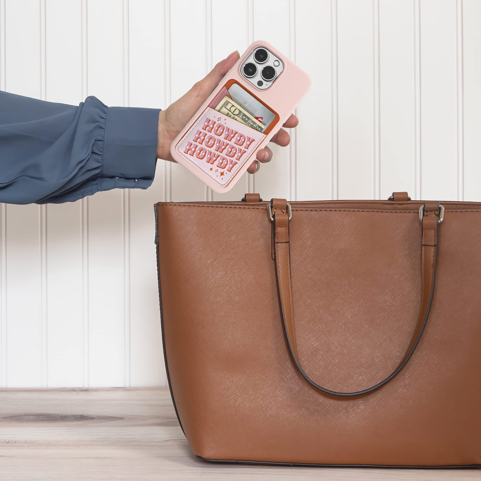 Studio Oh! Howdy Partner Phone Wallet, Stick-On Wallet for Phone Case