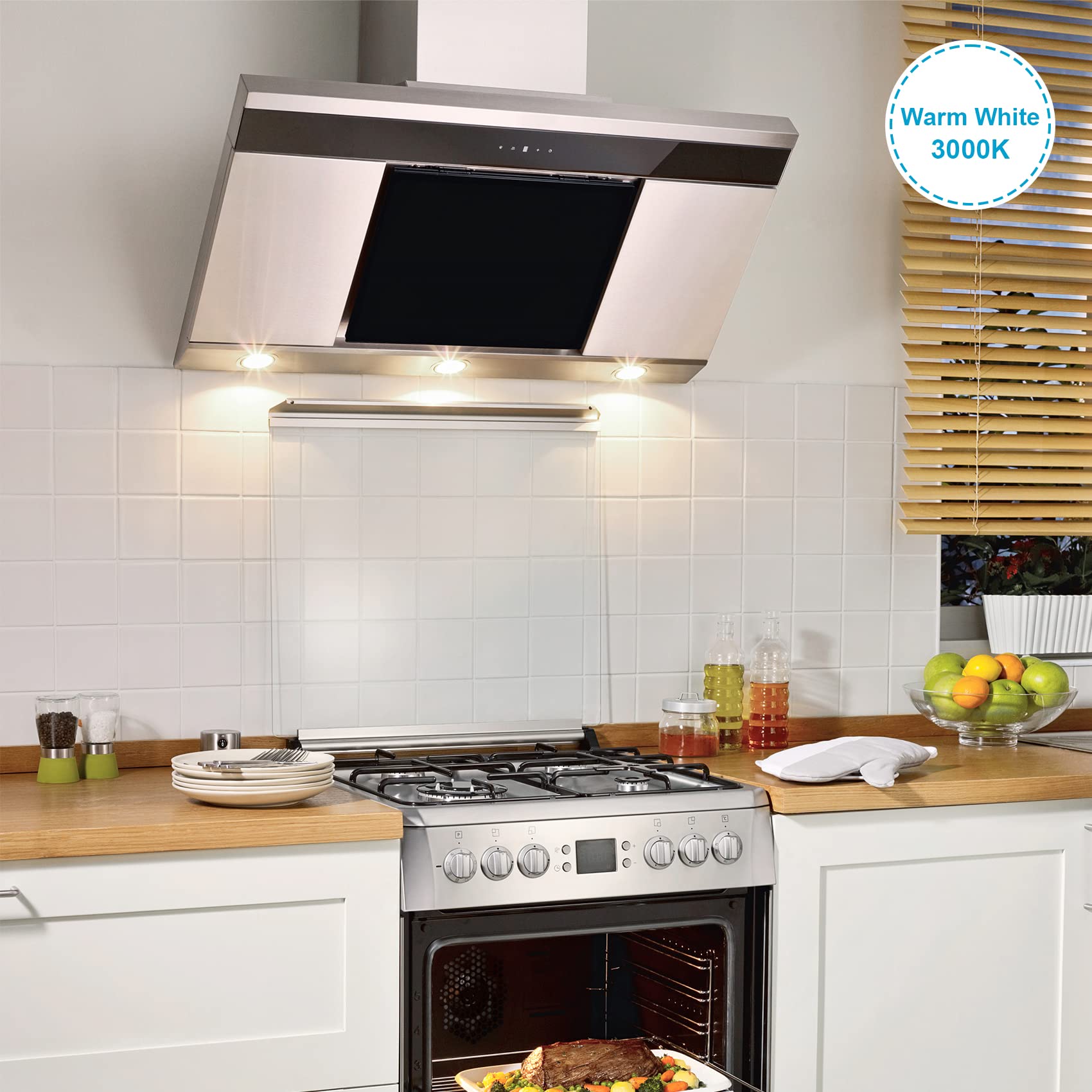E17 LED Under Microwave Over Stove Light Bulb 125V Appliance 8206232A 40W Incandescent Equivalent, E17 Intermediate Base 3W Dimmable Light Bulb for Refrigerators, Range Hood, WarmWhite 3000K,2 Pack