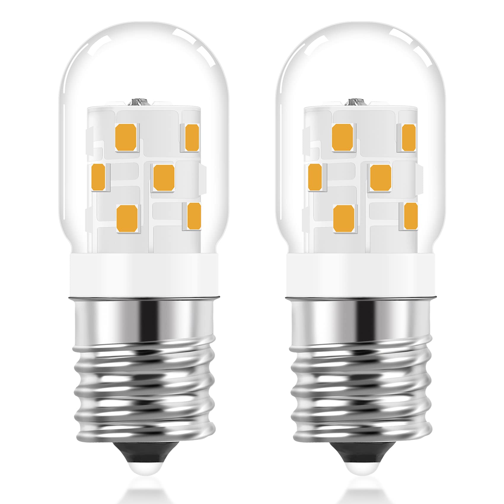 E17 LED Under Microwave Over Stove Light Bulb 125V Appliance 8206232A 40W Incandescent Equivalent, E17 Intermediate Base 3W Dimmable Light Bulb for Refrigerators, Range Hood, WarmWhite 3000K,2 Pack