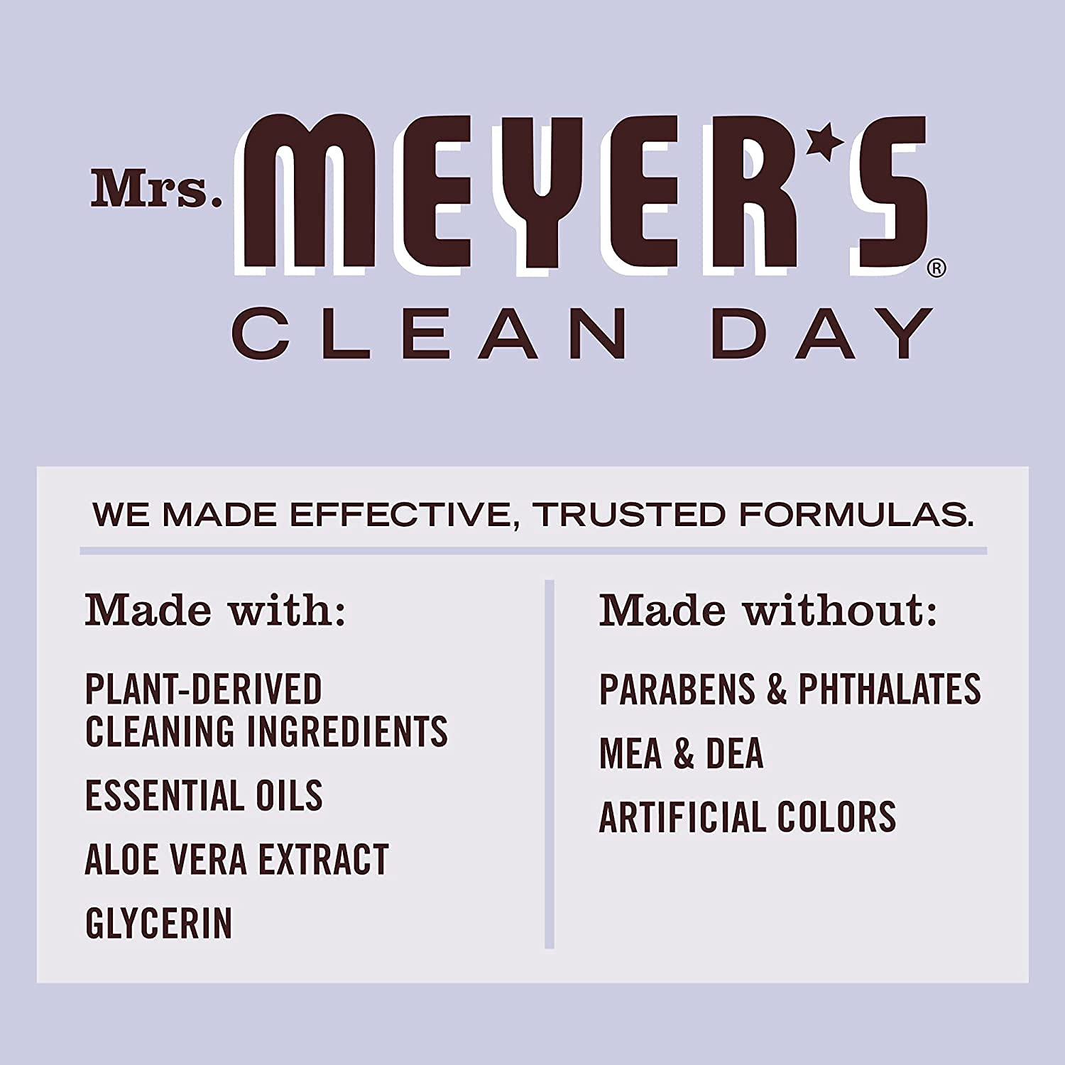 Mrs. Meyer's Liquid Dish Soap, Cruelty Free Formula, Lavender Scent, 16 oz (Pack of 2)