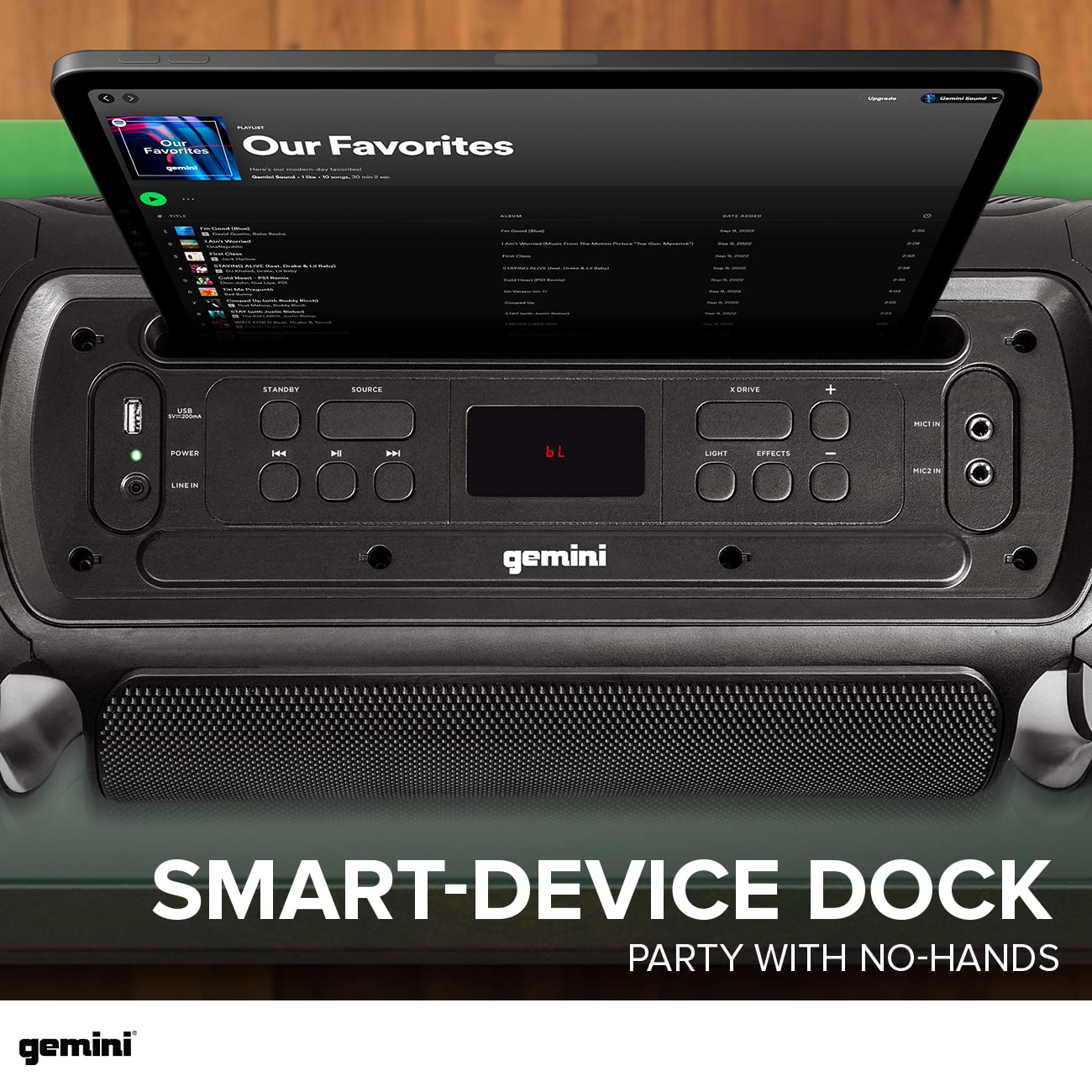 Gemini Sound GSYS-2400 Compact Home Stereo System | 2000W Peak Power | Bluetooth, USB & Analog and Digital Inputs | Multi-Color LED Party Lighting | Ideal for Parties, Karaoke & Home Theater