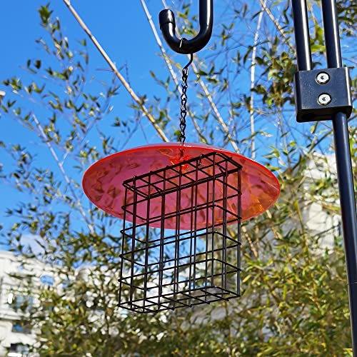 Suet Bird Feeders for Outside Hanging - Pack of 2 pcs x Single Suet Cake Capacity Basket/Cage for Feeding Wild Birds Outdoors/Backyard/Garden