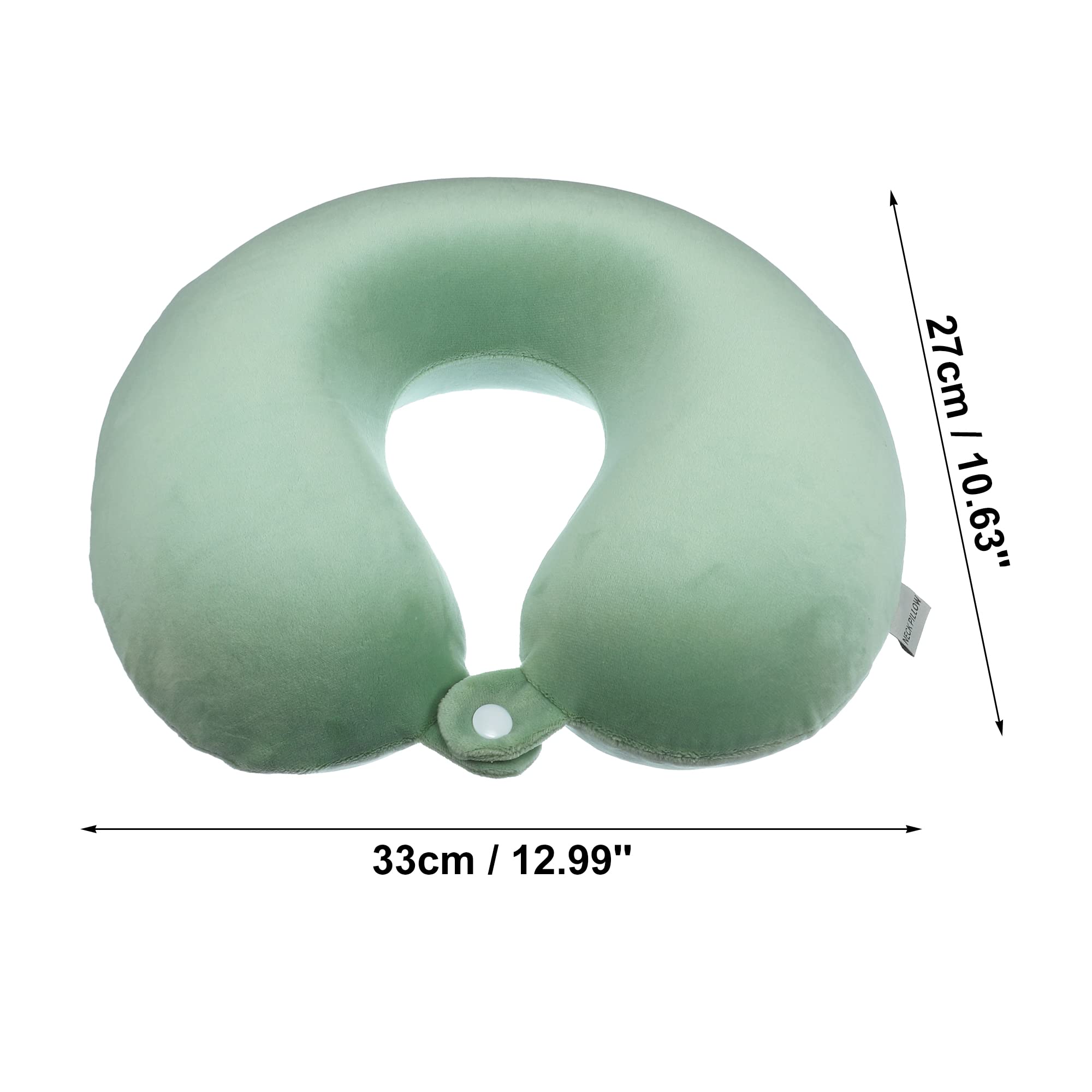 VOCOSTE U Shaped Memory Foam Pillow, Neck Pillow Cushion, Home Travel Office Pillow Cushion, Green