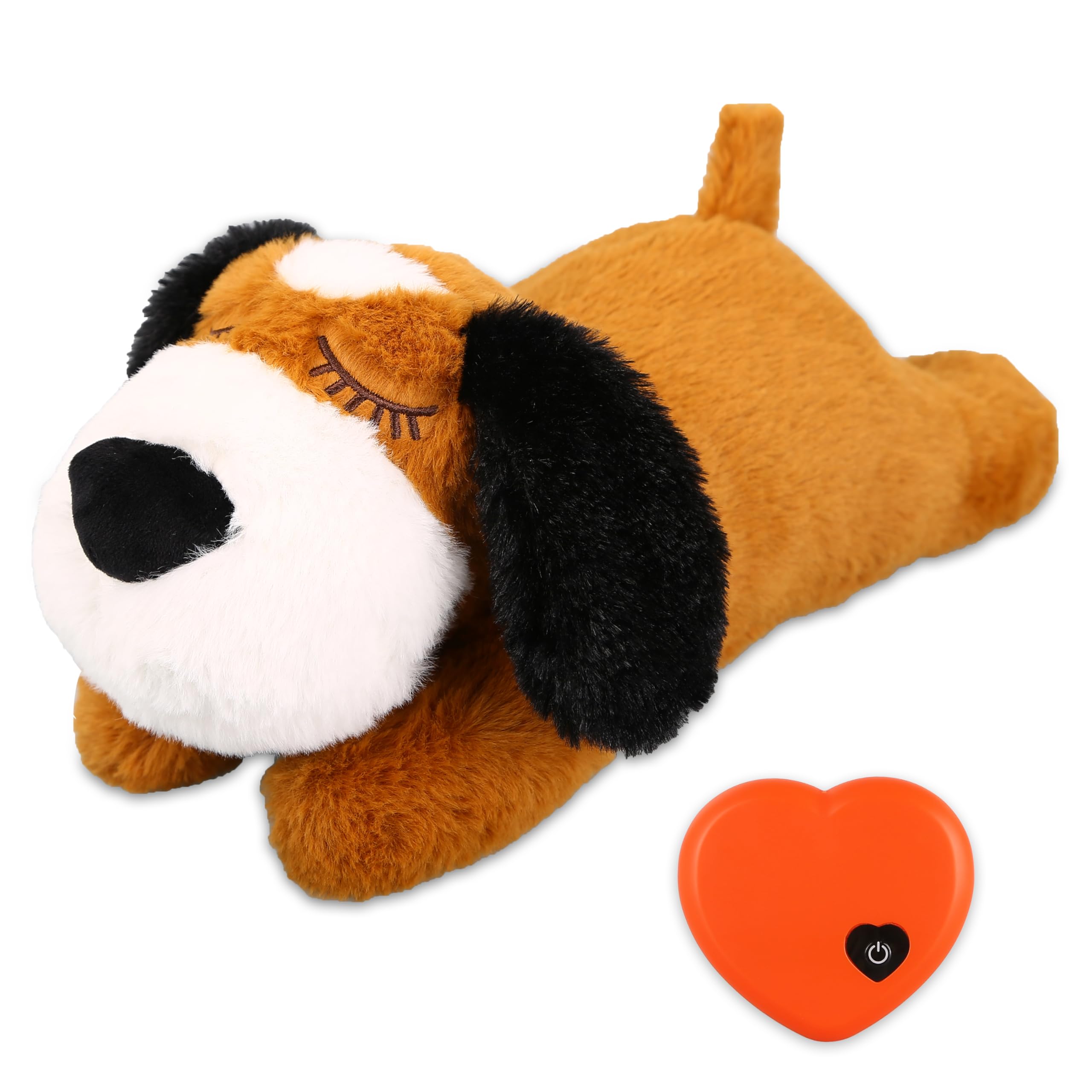 ZALBYUY Heartbeat Puppy Toy, Puppy Sleep Aid Toy, Small Dog Training Toys for Separation Anxiety Relief, Pets Plush Toys for Dogs Cats (Yelow)
