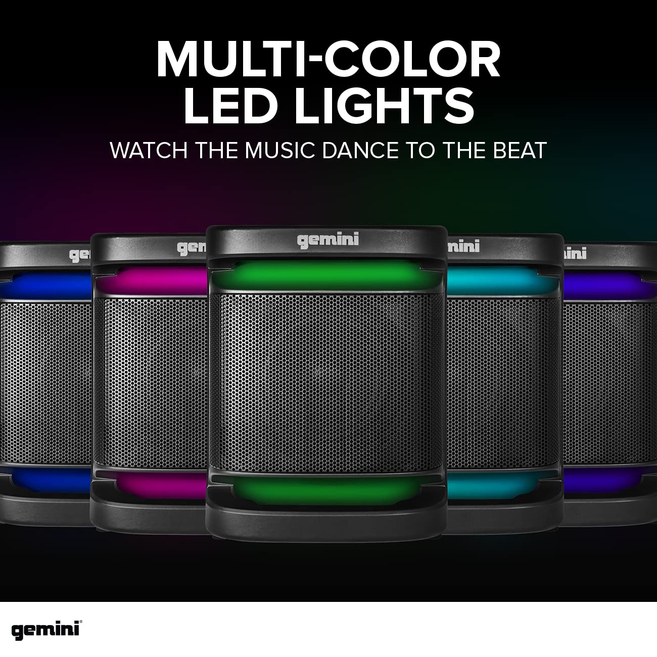 Gemini Sound GSYS-2400 Compact Home Stereo System | 2000W Peak Power | Bluetooth, USB & Analog and Digital Inputs | Multi-Color LED Party Lighting | Ideal for Parties, Karaoke & Home Theater