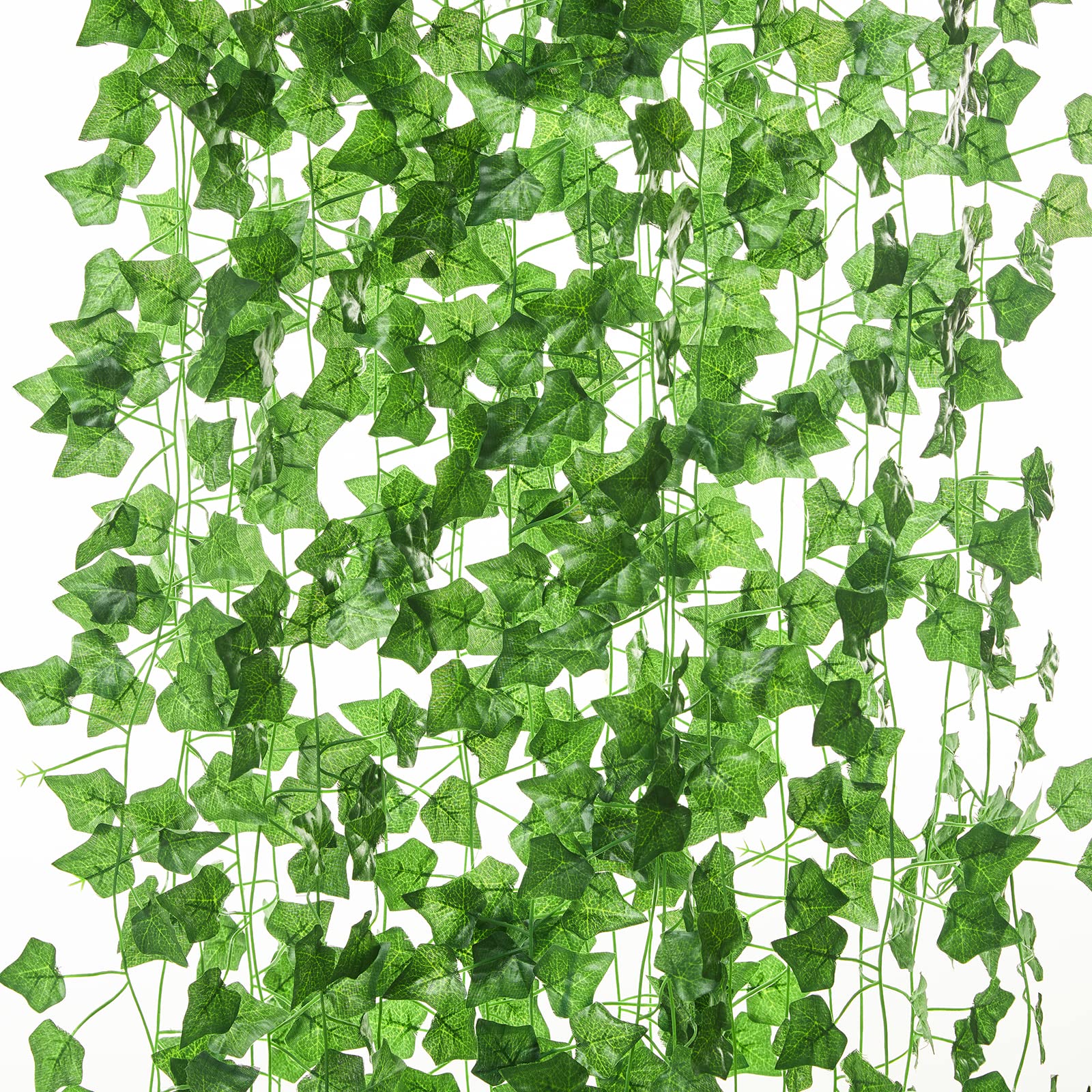 TOTOGA 12 Strands Artificial Ivy Leaf Fake Plants Vine Hanging Garland for Wall Home Wedding Decor