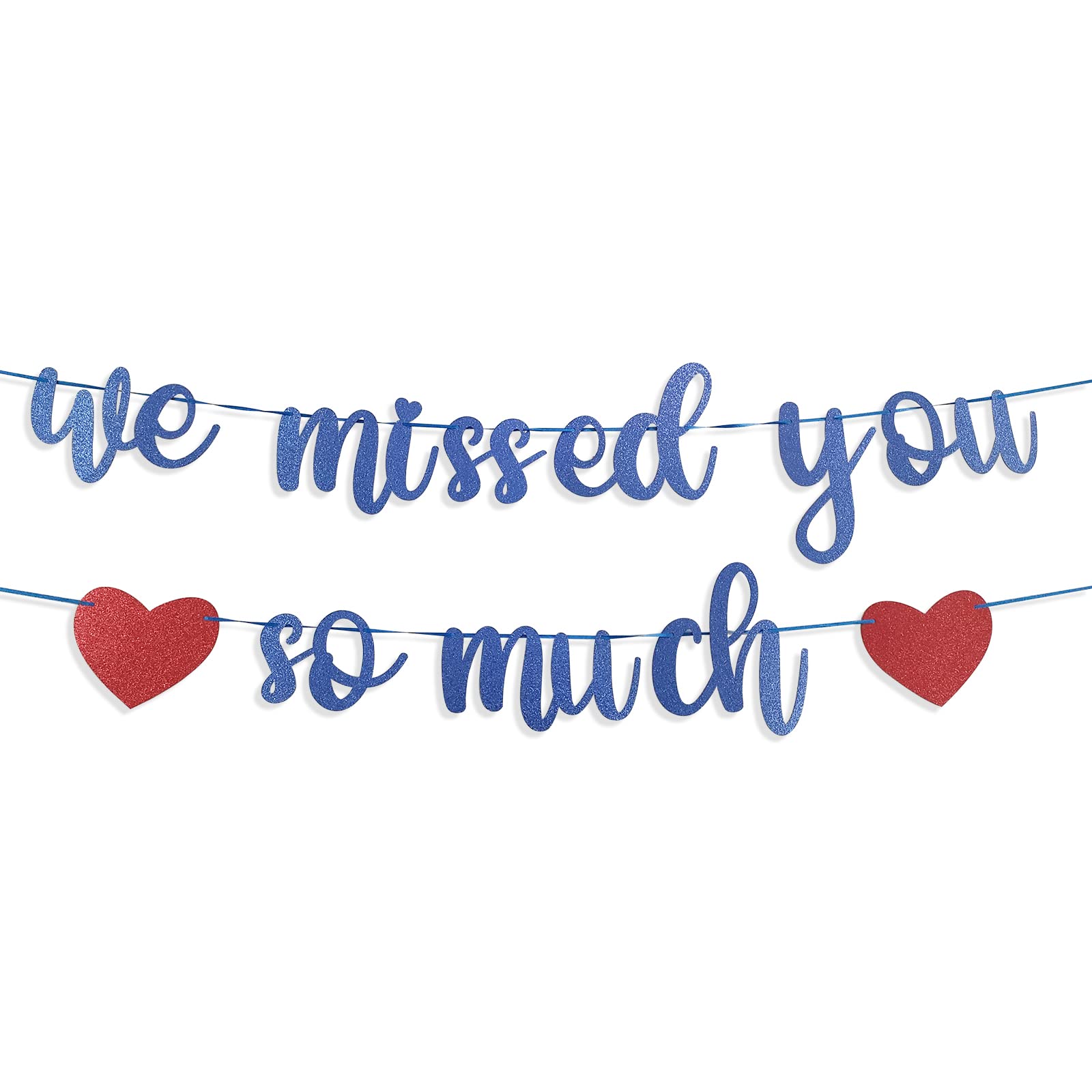 Welcome Home Decorations We Missed You So Much Banner, Glitter Welcome Back Banner Military Welcome Home Sign Soldier Army Welcome Back Decorations Family Reunion Party Sign Returning Homecoming Decor