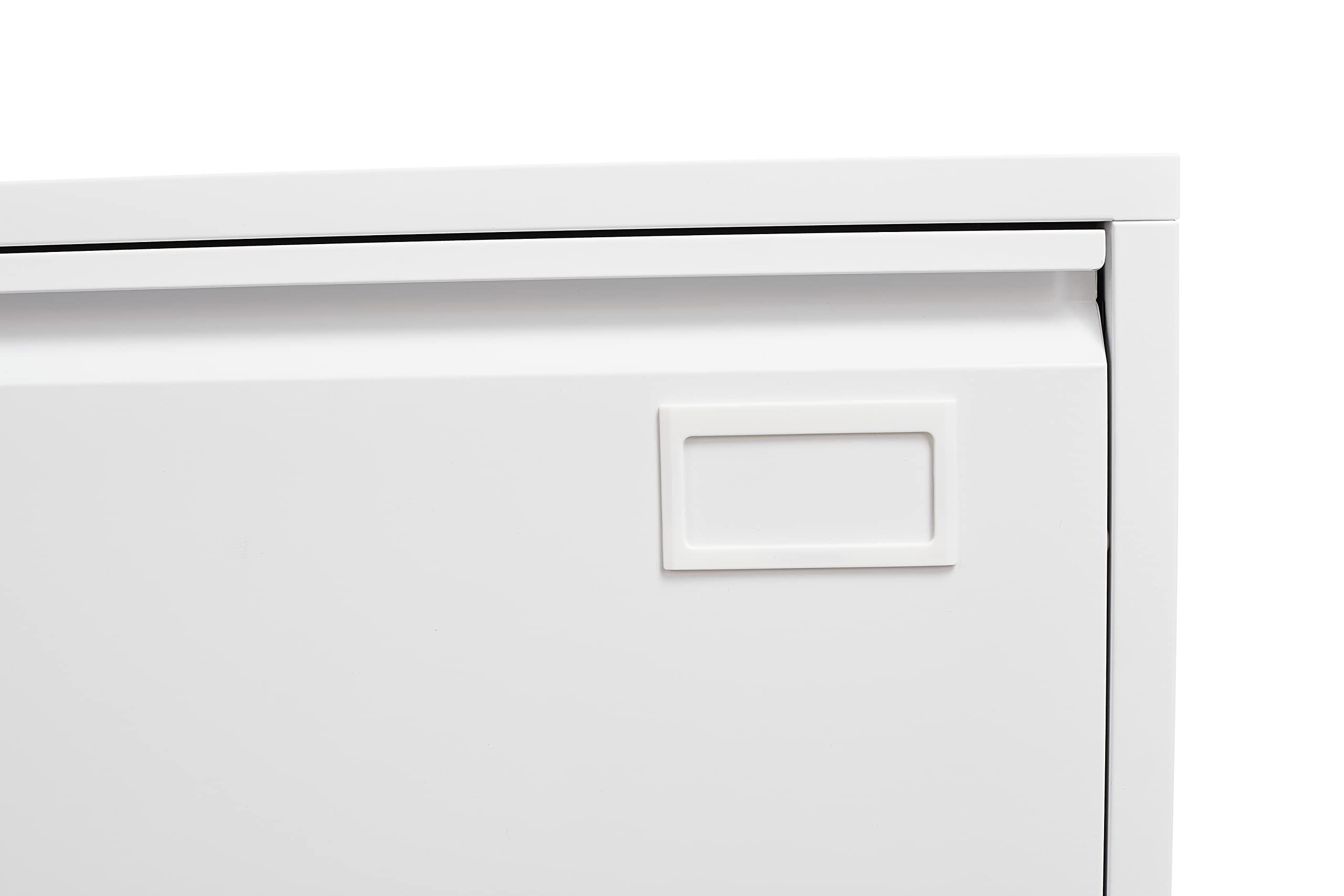 Voohek, Large Biometric Fingerprint Lateral, Steel Storage Drawer Metal Filing Cabinet with Hanging Rod for Letter/Legal/A4 Size, for Home Office Using (White)