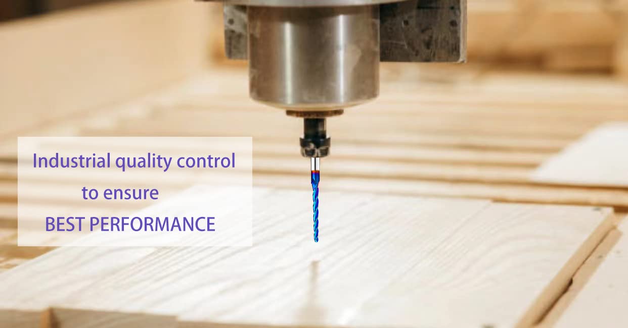 HZBIAO 1 Degree Tapered Ball Nose CNC Router Bits End Mills Solid Carbide Spiral Up Cut 2D&3D Carving bits 1/4 Inch Shank with 1/8 Diameter Overall Length 3 Inch SQ333