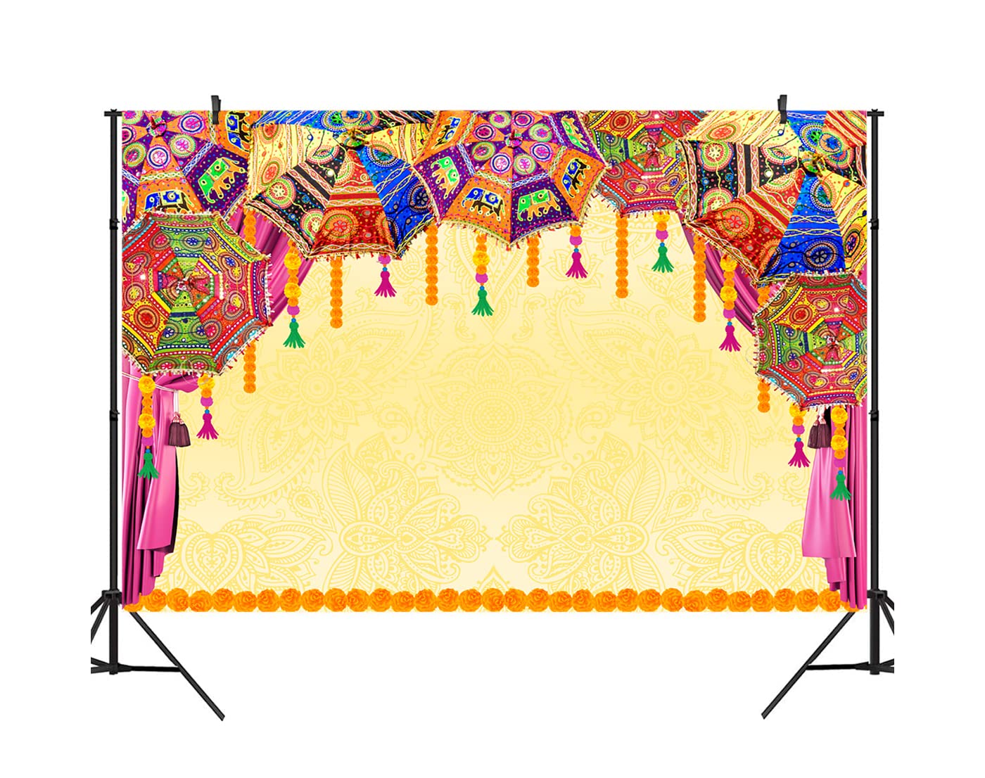 Ticuenicoa 9x6ft Diwali Party Backdrop Indian Marriage Decoration Red Curtain Flowers Background India Light Festival Diwali Photography Couples Trip Celebration Photos Atistic Photoshoot Props