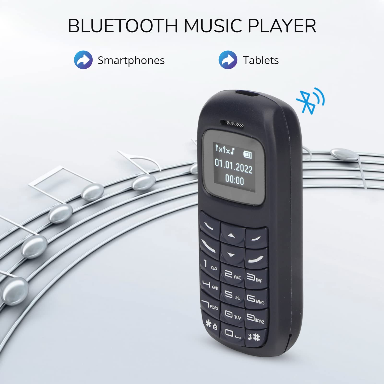 Seniors Cell Phone, Big Buttons Volume Unlocked Simple Mobile Phone, Dual Card Mini Backup Mobile Phone with Low Radiation Rate, 2G Network (Blue)