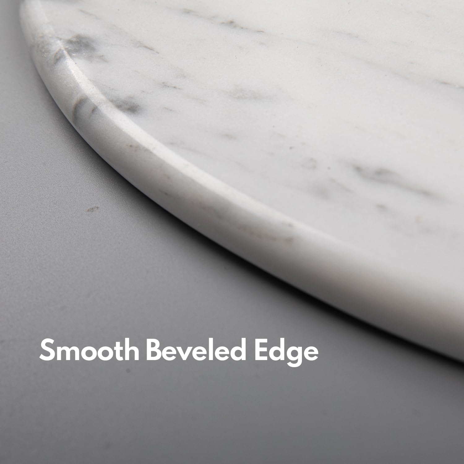 Lovdeco Marble Corner Shower Shelf, Carrara Marble, Polished 9" Round Edge Corner Shelves for Bathroom, Shower, 1 Piece