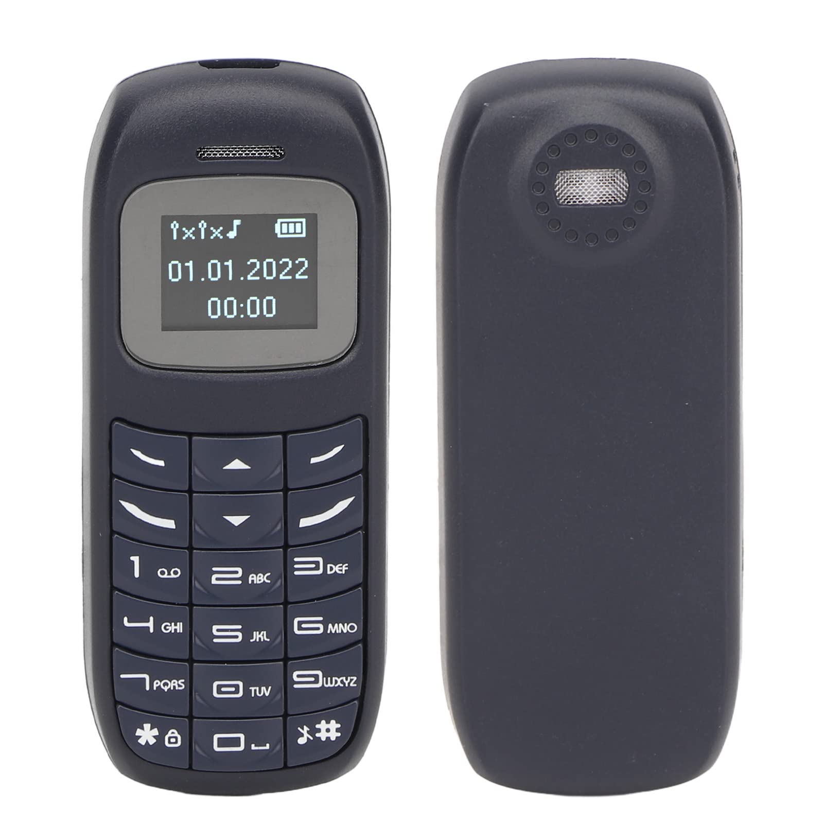 Seniors Cell Phone, Big Buttons Volume Unlocked Simple Mobile Phone, Dual Card Mini Backup Mobile Phone with Low Radiation Rate, 2G Network (Blue)