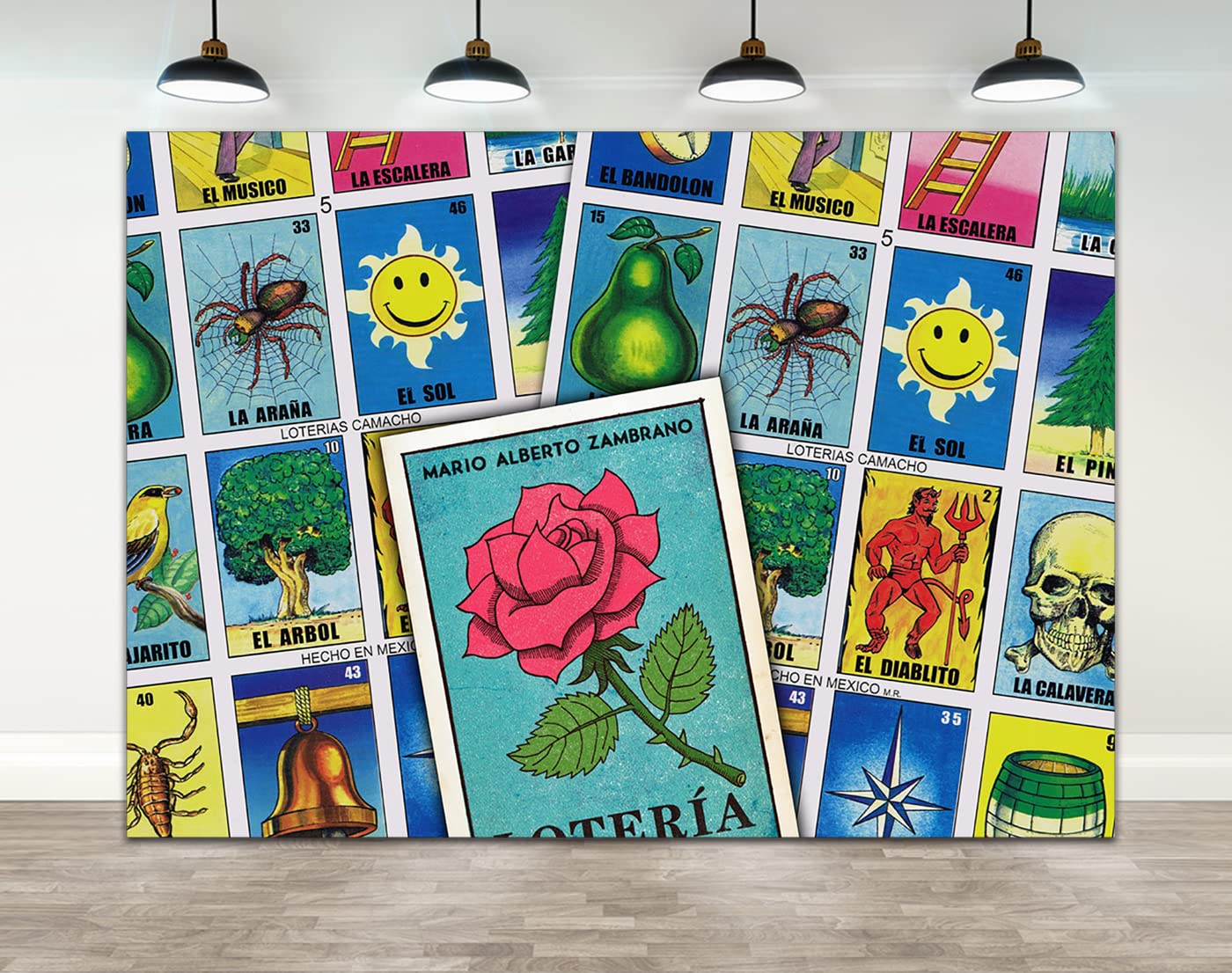 Ticuenicoa 7Ă5ft Mexico Loteria Card Backdrop Mexican Theme Party LoterĂa Cards Photography Backdrop for Adult Portrait Kids Birthday Party Supplies Fiesta Decorations Room Wall Decor Photoshoot
