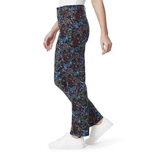 Gloria Vanderbilt Women's Amanda Classic High Rise Tapered Jean Standard, Midnight Affair Autumn Leaves, 18