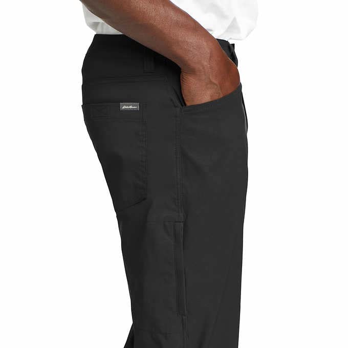 Eddie Bauer Men's Water-Repellent UPF 50+ Stretch Tech Pant (as1, Waist_Inseam, Numeric_36, Numeric_30, Regular, Regular, Black)