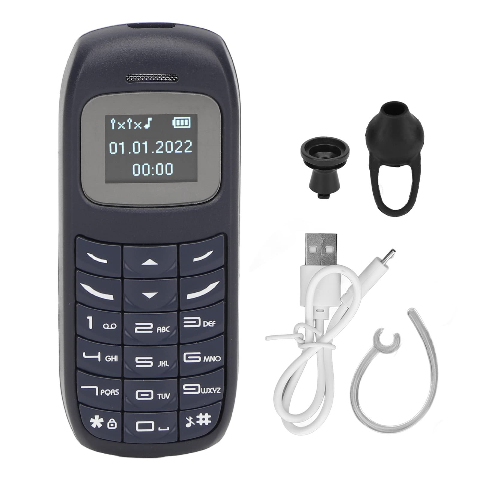 Seniors Cell Phone, Big Buttons Volume Unlocked Simple Mobile Phone, Dual Card Mini Backup Mobile Phone with Low Radiation Rate, 2G Network (Blue)