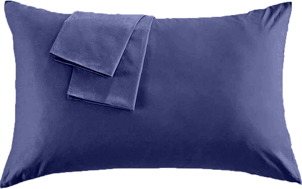 Precious Star Linen Lumber Pillowcase 12x24 Inch Egyptian Cotton 600-TC Envelope Closure Soft Sateen 30x60 CM Cushion Covers Soft & Cozy Decorative Throw Covers for Sofa Couch, Lake Blue