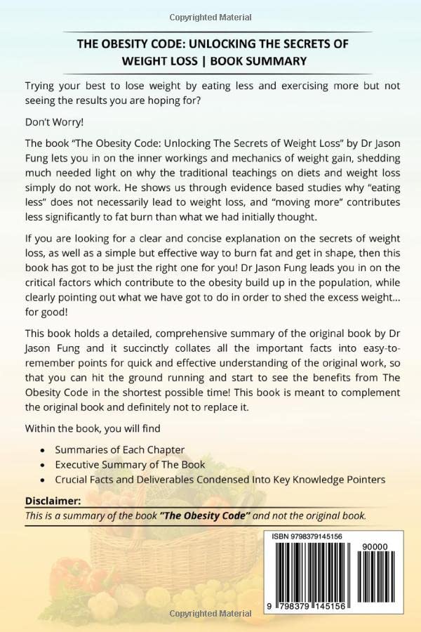 Summary: The Obesity Code: A Guide To Dr Jason Fung's Book: Unlocking The Secrets of Weight Loss