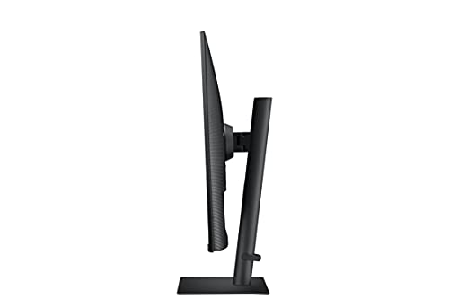 SAMSUNG ViewFinity S60UA Series 24-Inch WQHD Monitor, 75Hz, IPS Panel, USB-C, HDR10 (1 Billion Colors), Height Adjustable Stand, TUV-Certified Intelligent Eye Care (LS24A608UCNXGO),Black