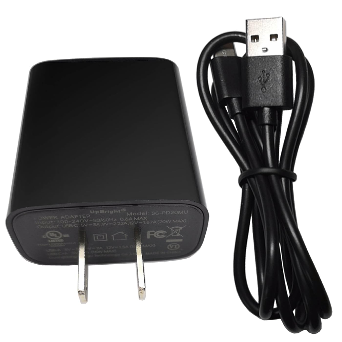 UpBright 5V 9V USB-C AC/DC Adapter Compatible with Netgear Nighthawk M6 Pro MR6110 MR6150 MR6400 MR6450 MR6500 MR6550 W-20 5G Mobile WiFi Hotspot Router AT&T AD2122F20 2AFH0183AA Power Supply Charger