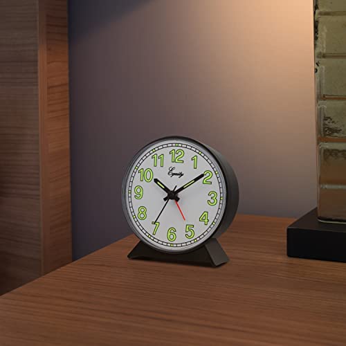 La Crosse Technology Equity Black Battery-Operated Analog Alarm Clock (Model 14077)