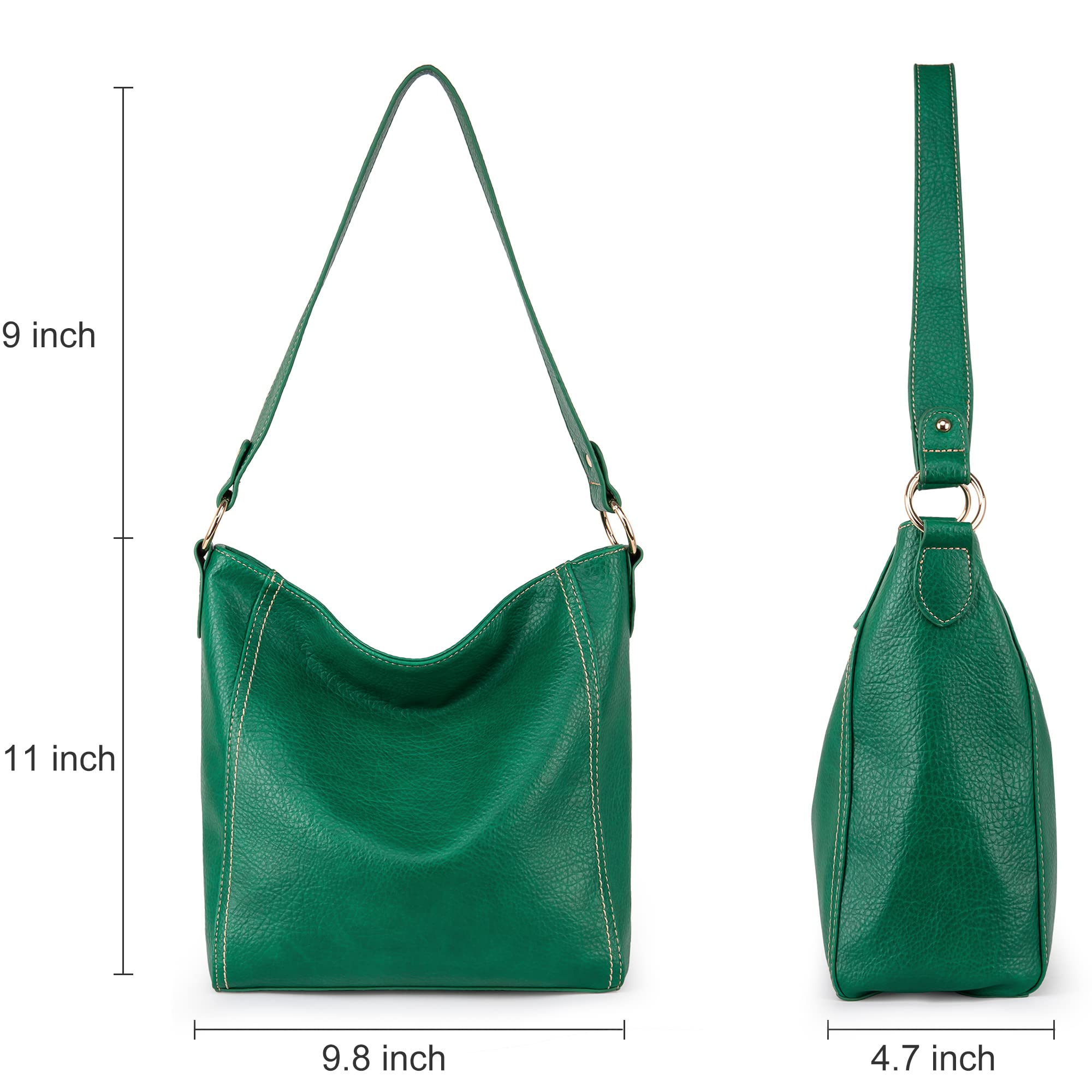 Montana West Purses for Women Vegan Leather Shoulder Purses and Handbags Hobo Bags for Women MWC-070GN