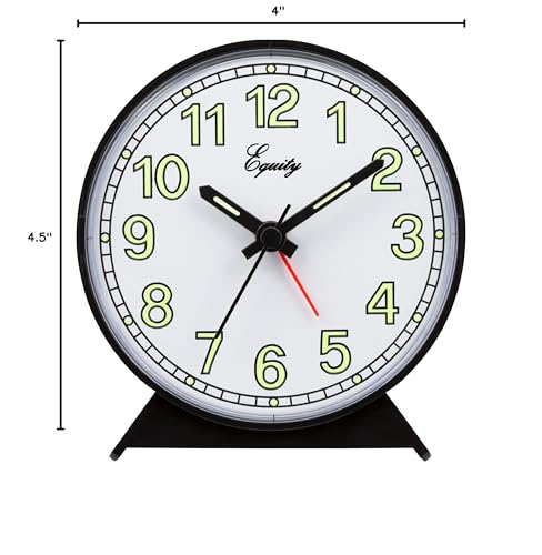 La Crosse Technology Equity Black Battery-Operated Analog Alarm Clock (Model 14077)
