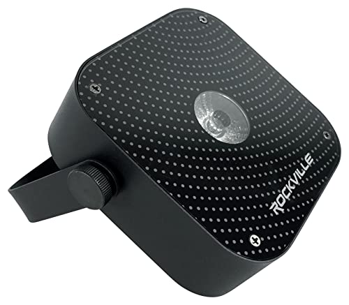 Rockville Mini RF1 V2 Black Recharegable Wash Light, RGBWA+UV, 12 Watts,| 4-Channel RF with Incldued Remote, 15 Hours Battery Life, Perfect for Parties, DJs, Events